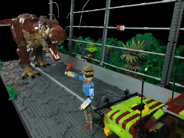 Jurassic Park, T-Rex breakout : "où est la chèvre ?" - HelloBricks