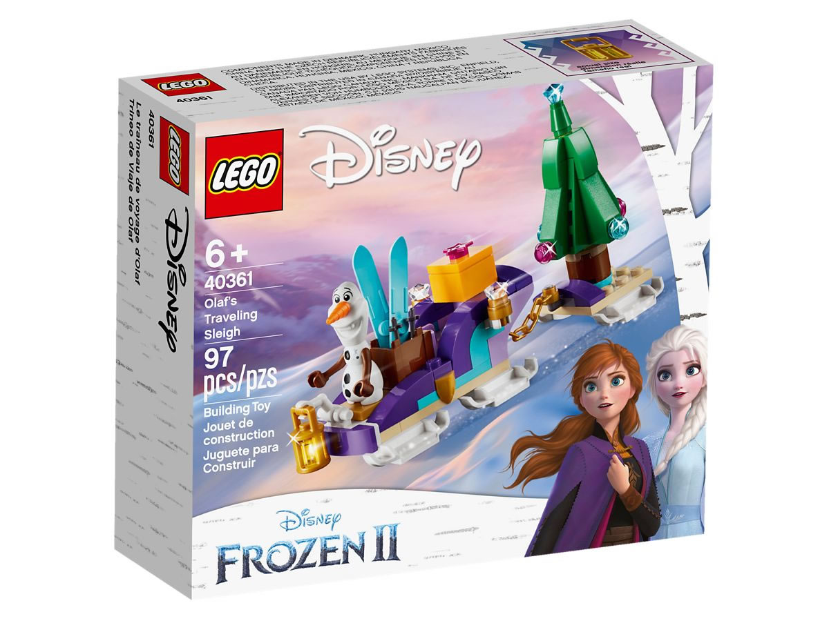 Chez LEGO : le mini set Frozen II 40361 Olaf's Traveling Sleigh offert ...