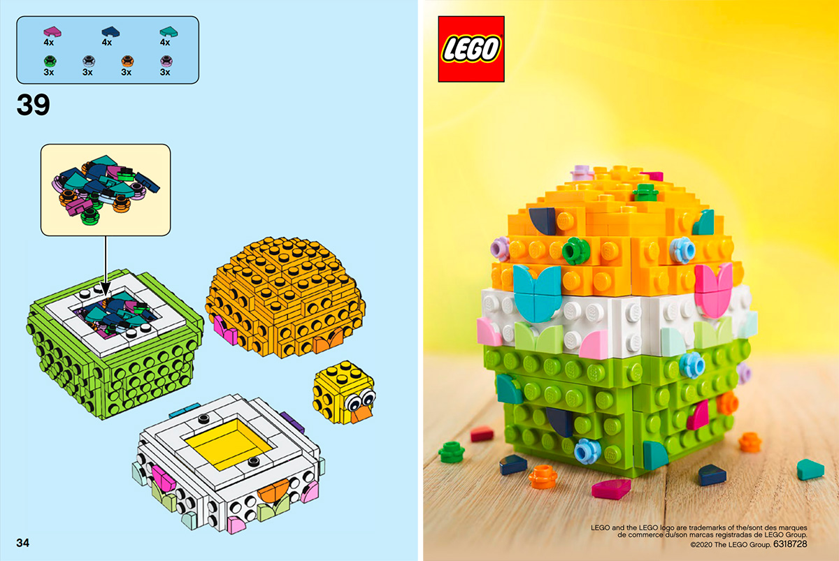 Bientôt offert chez LEGO : l'œuf de Pâques LEGO 40371 Easter Egg ...