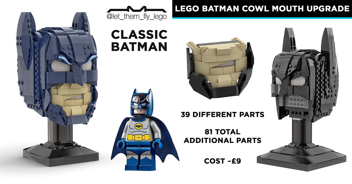 LEGO 76182 Batman Cowl : un MOD avec le bas du visage - HelloBricks