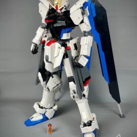 Freedom Gundam vs. Cardboard Gundam - HelloBricks