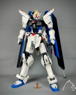 Freedom Gundam vs. Cardboard Gundam - HelloBricks
