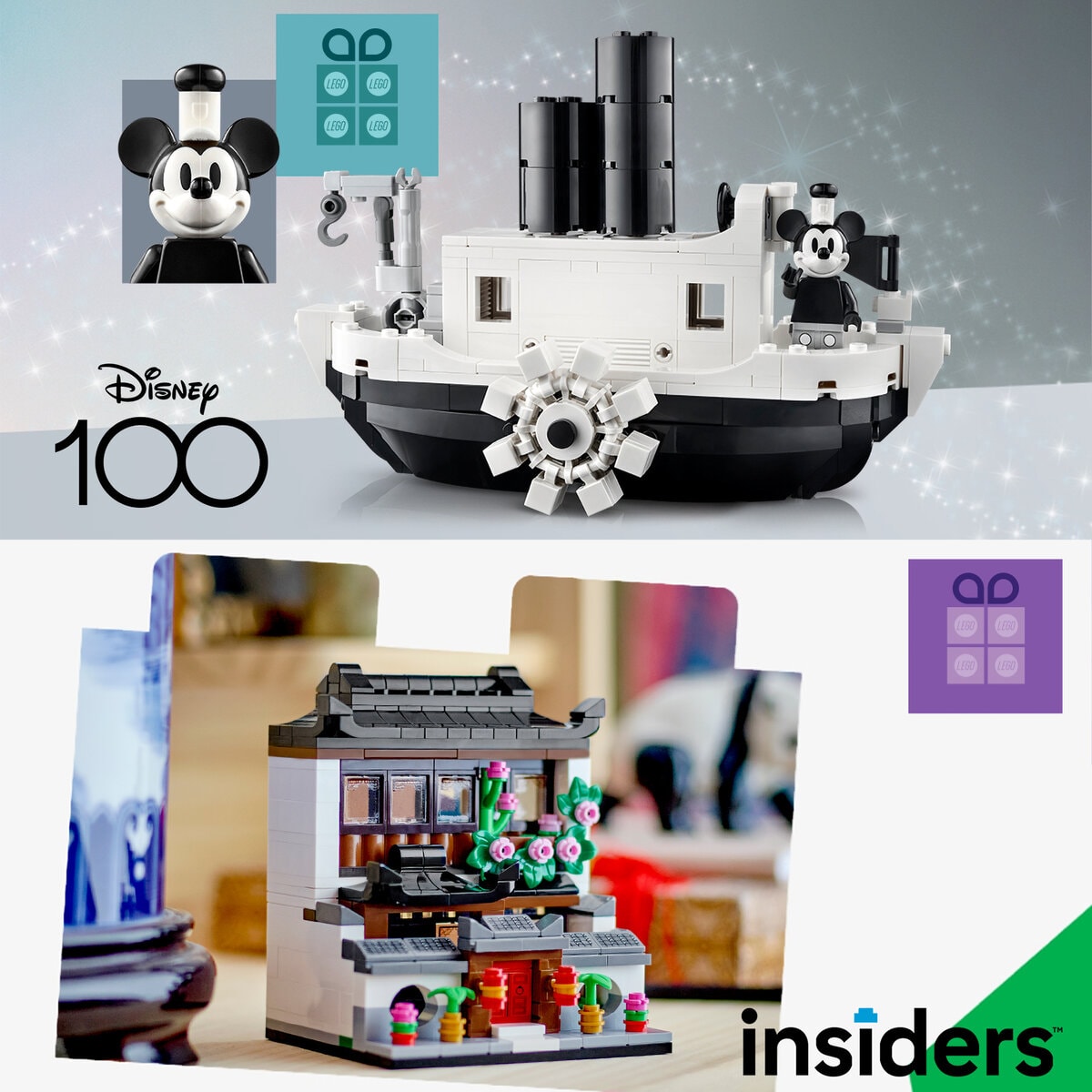 Chez LEGO : les cadeaux Disney 40659 Mini Steamboat Willie et 40599 ...