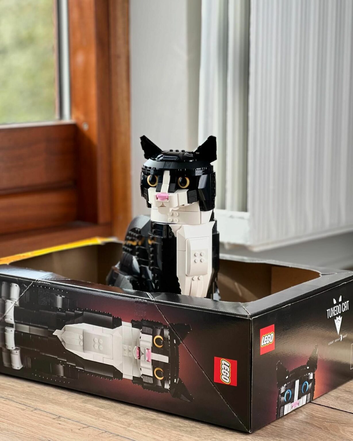 Review LEGO Ideas 21349 Tuxedo Cat - HelloBricks